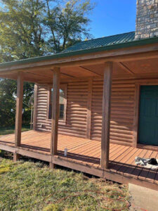 Five Steps to Staining a Log Home or Cabin - My Three Sons Painting