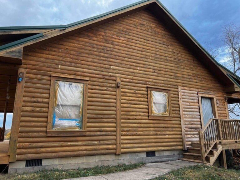 Five Steps to Staining a Log Home or Cabin - My Three Sons Painting